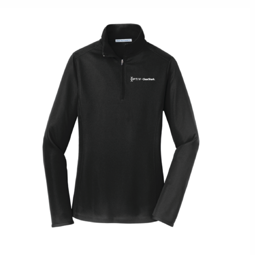 Port Authority® Ladies Pinpoint Mesh 1/2-Zip – Optiv+ClearShark ...